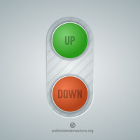Up and down button clip art