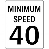 Minimum speed vector sign