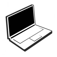 Laptop vector image